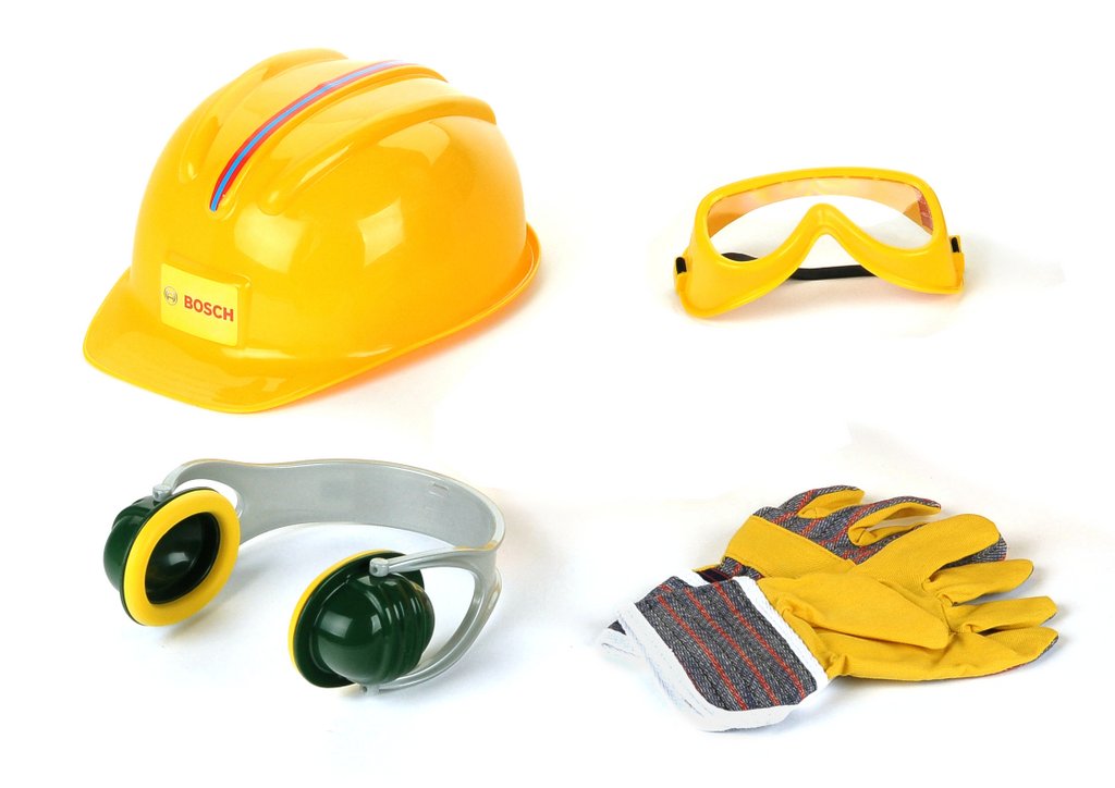 Bosch Accessories set, 4 pcs, with helmet - Klein Toys Shop