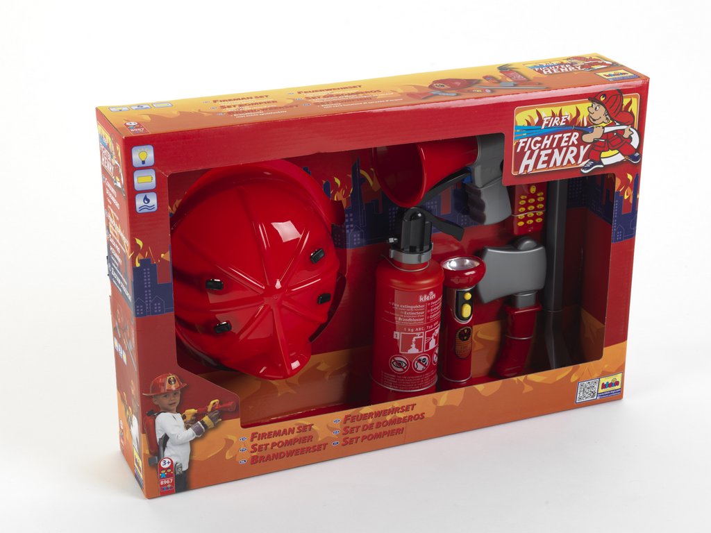 Fireman set, 7 pcs. - Klein Toys Shop
